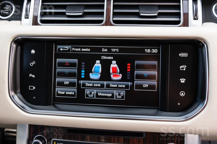 Melns Land Rover Range Rover 2016 Rīga, ar dzinēja tilpumu 4.40 L un nobraukumu 147 tūkst. km par 31399 €, foto 19 vietnē AUTOMOTO.COM.LV