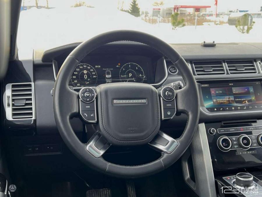 Black Land Rover Range Rover 2017 in Taurage, with an engine capacity of 3.00 L and mileage of 269 thousand km for 21500 €, photo 17 on AUTOMOTO.COM.LV