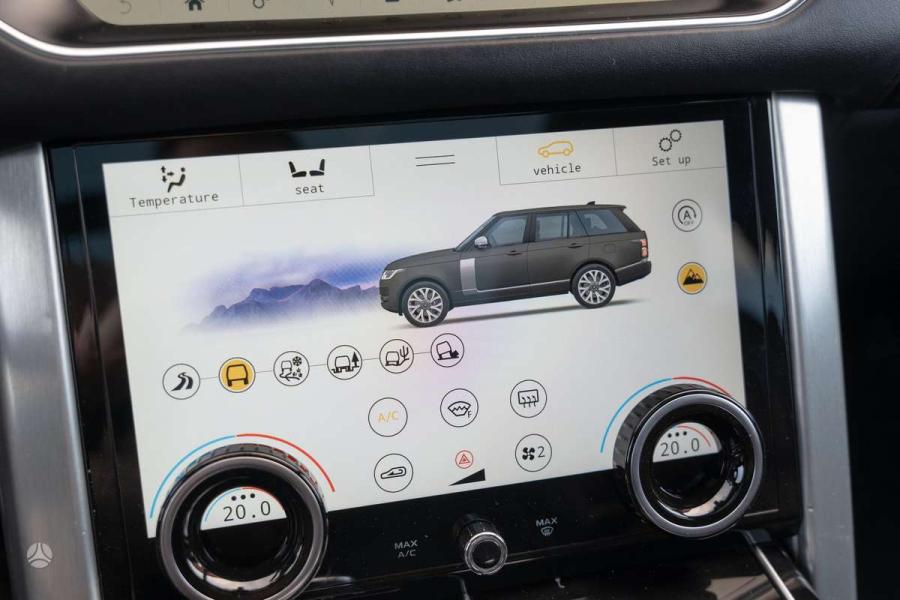 Black Land Rover Range Rover 2017 in Vilnius, with an engine capacity of 4.40 L and mileage of 249 thousand km for 27950 €, photo 24 on AUTOMOTO.COM.LV