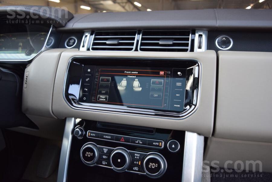 Black Land Rover Range Rover 2018 in Riga, with an engine capacity of 3.00 L and mileage of 57 thousand km for 44900 €, photo 7 on AUTOMOTO.COM.LV