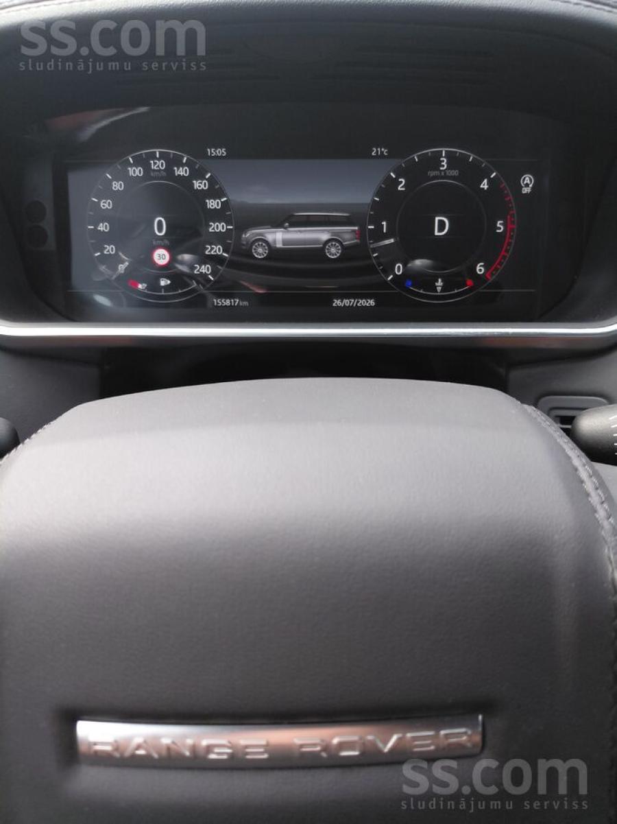 Black Land Rover Range Rover 2019 in Riga, with an engine capacity of 3.00 L and mileage of 0 thousand km for 44500 €, photo 28 on AUTOMOTO.COM.LV