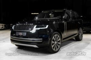 Melns Land Rover Range Rover 2022 Rīga, ar dzinēja tilpumu 3.00 L un nobraukumu 84 tūkst. km par 108779 €, foto  vietnē AUTOMOTO.COM.LV