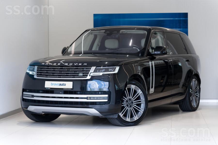 Melns Land Rover Range Rover 2022 Rīga, ar dzinēja tilpumu 3.00 L un nobraukumu 33 tūkst. km par 105990 €, foto 1 vietnē AUTOMOTO.COM.LV