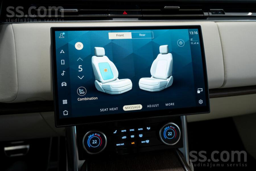 Melns Land Rover Range Rover 2022 Rīga, ar dzinēja tilpumu 3.00 L un nobraukumu 33 tūkst. km par 105990 €, foto 36 vietnē AUTOMOTO.COM.LV
