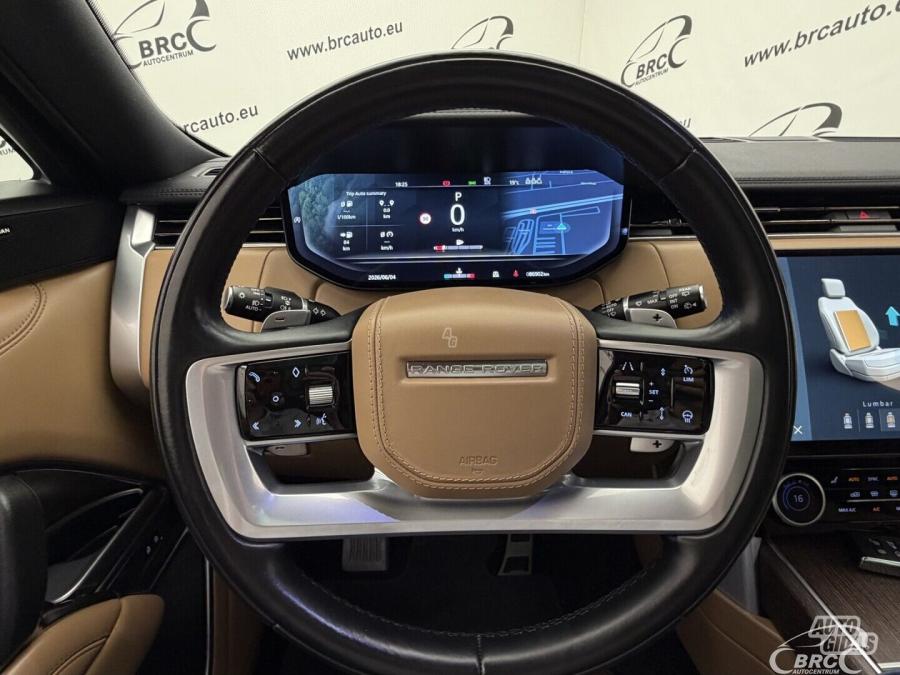 Melns Land Rover Range Rover 2023 Avižieniai, ar dzinēja tilpumu 3.00 L un nobraukumu 87 tūkst. km par 104900 €, foto 32 vietnē AUTOMOTO.COM.LV