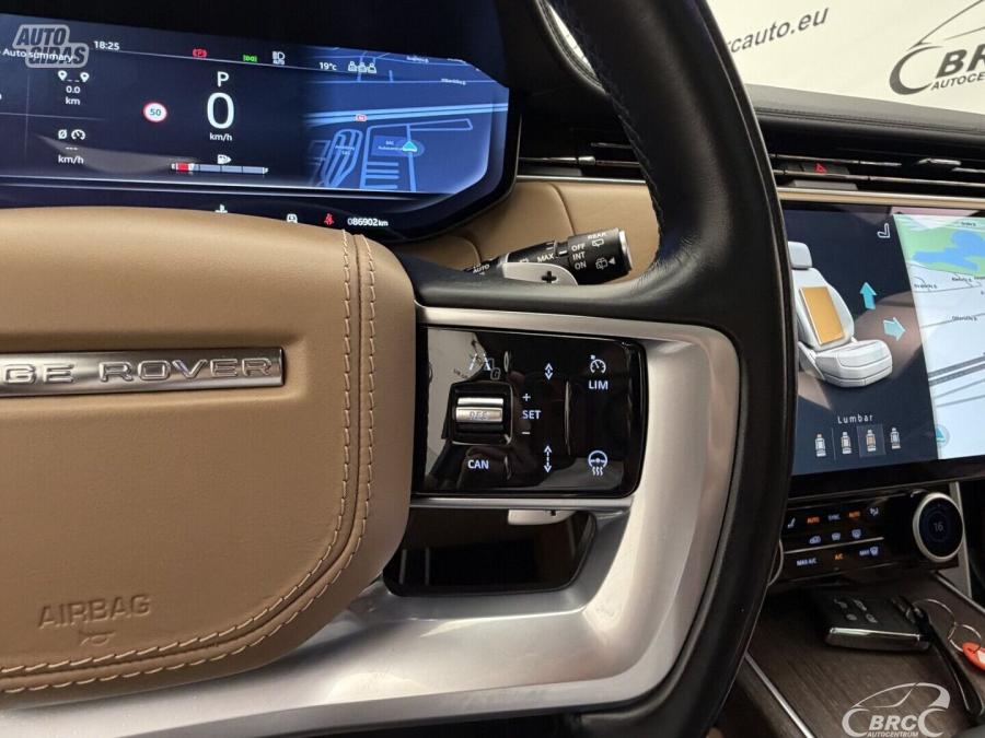 Melns Land Rover Range Rover 2023 Avižieniai, ar dzinēja tilpumu 3.00 L un nobraukumu 87 tūkst. km par 104900 €, foto 33 vietnē AUTOMOTO.COM.LV