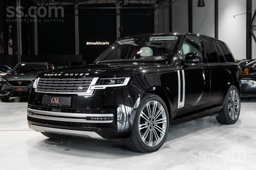 Melns Land Rover Range Rover 2023 Rīga, ar dzinēja tilpumu 3.00 L un nobraukumu 32 tūkst. km par 119900 €, foto 1 vietnē AUTOMOTO.COM.LV