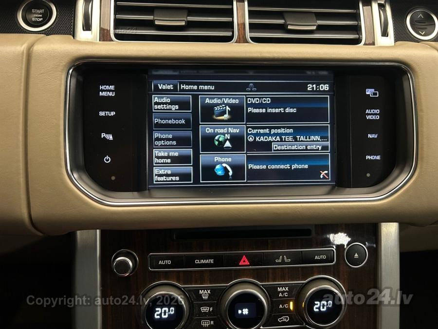Black Land Rover Range Rover 2018 in Tallinn, with an engine capacity of 3.00 L and mileage of 157 thousand km for 37900 €, photo 20 on AUTOMOTO.COM.LV