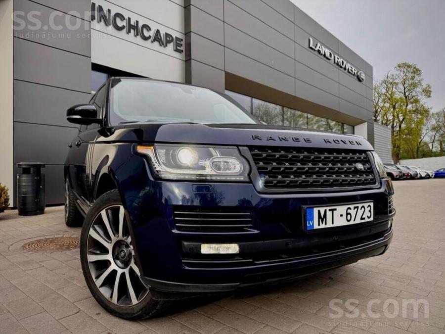 Blue Land Rover Range Rover 2015 in Riga, with an engine capacity of 4.40 L and mileage of 194 thousand km for 22900 €, photo 1 on AUTOMOTO.COM.LV