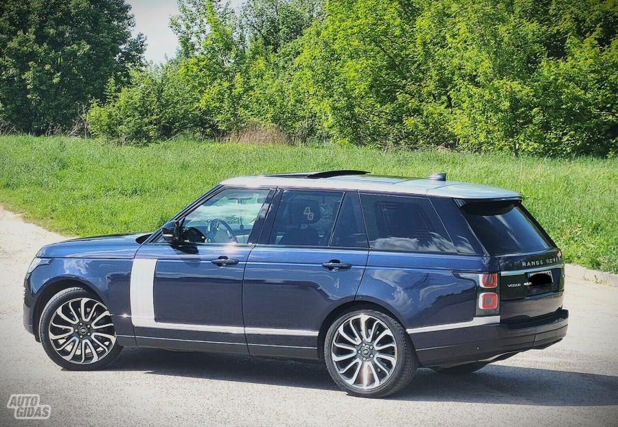 Blue Land Rover Range Rover 2018 in Vilnius, with an engine capacity of 3.00 L and mileage of 222 thousand km for 45500 €, photo 6 on AUTOMOTO.COM.LV