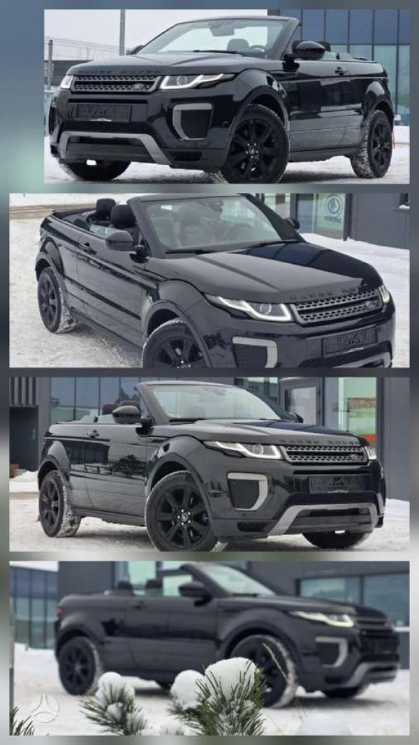 Black Land Rover Range Rover Evoque 2017 in Siauliai, with an engine capacity of 2.00 L and mileage of 250 thousand km for 13650 €, photo 9 on AUTOMOTO.COM.LV