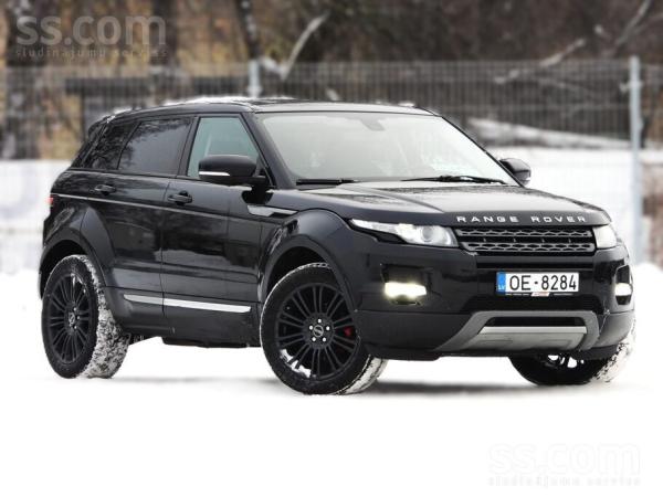 Black Land Rover Range Rover Evoque 2012 in Riga, with an engine capacity of 2.20 L and mileage of 299 thousand km for 11590 €, photo 2 on AUTOMOTO.COM.LV