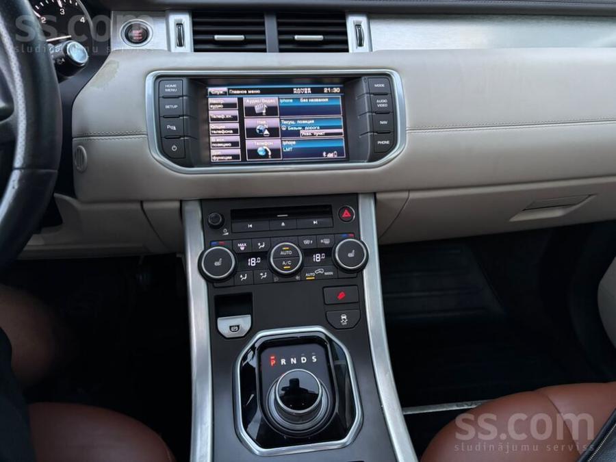 Black Land Rover Range Rover Evoque 2012 in Riga, with an engine capacity of 2.20 L and mileage of 183 thousand km for 10500 €, photo 17 on AUTOMOTO.COM.LV