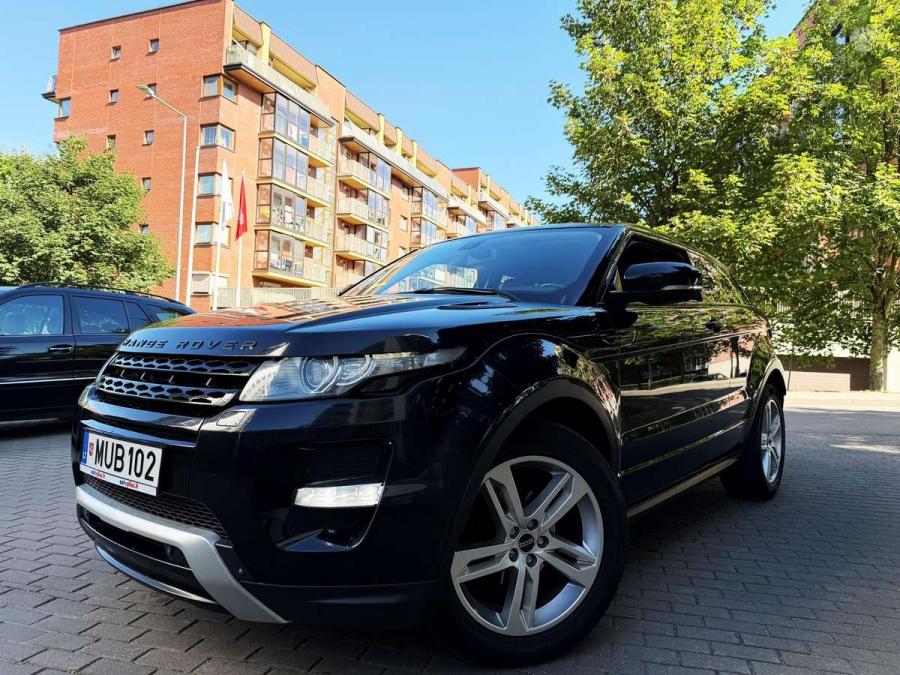 Black Land Rover Range Rover Evoque 2012 in Vilnius, with an engine capacity of 2.18 L and mileage of 267 thousand km for 9300 €, photo 1 on AUTOMOTO.COM.LV