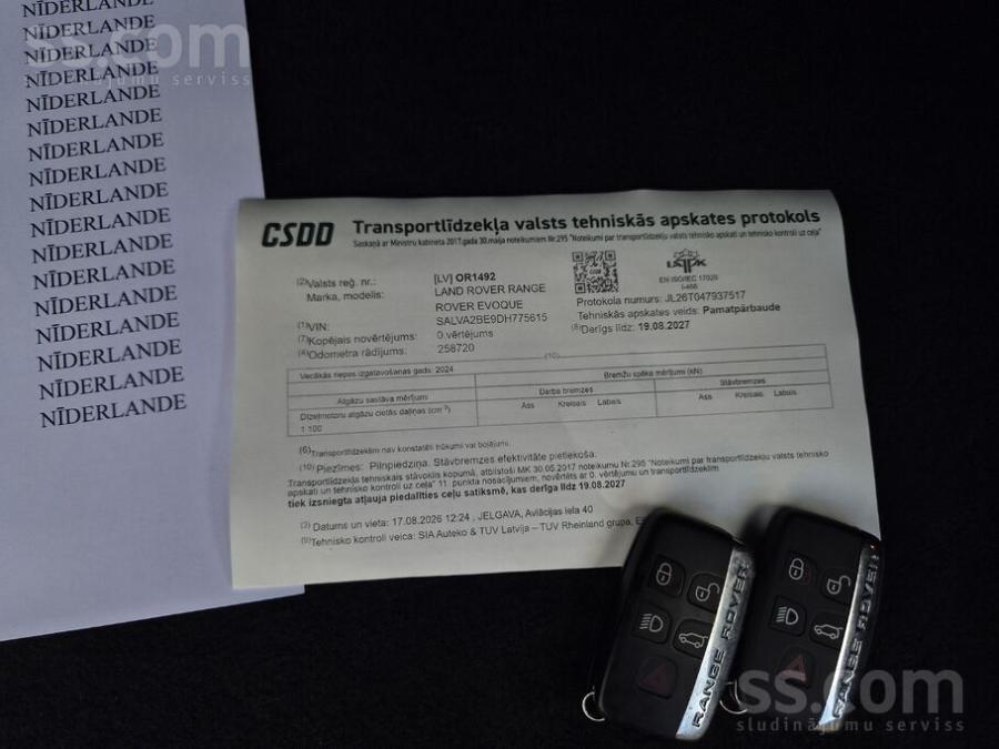 Black Land Rover Range Rover Evoque 2013 in Jelgava, with an engine capacity of 2.20 L and mileage of 0 thousand km for 10750 €, photo 36 on AUTOMOTO.COM.LV