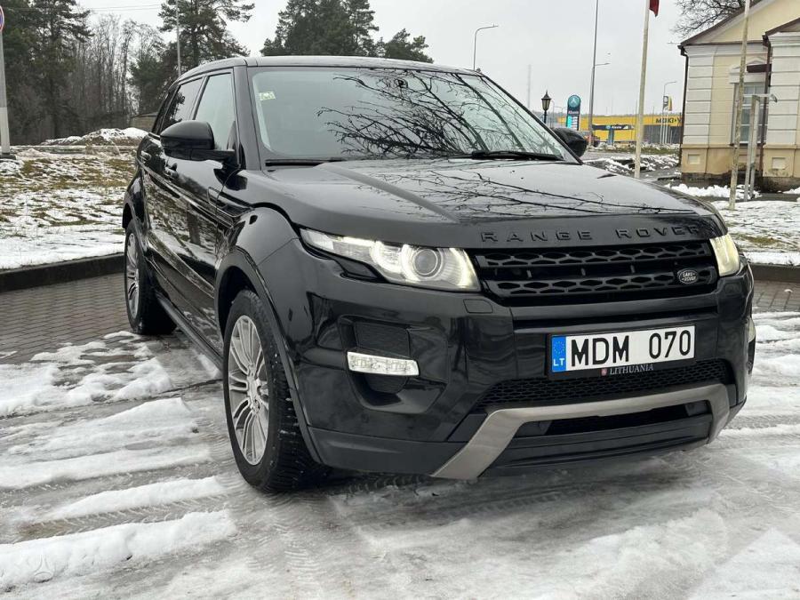 Melns Land Rover Range Rover Evoque 2014 Utena, ar dzinēja tilpumu 2.18 L un nobraukumu 190 tūkst. km par 12300 €, foto 1 vietnē AUTOMOTO.COM.LV