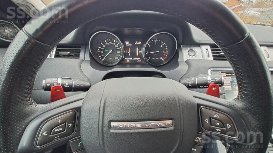Black Land Rover Range Rover Evoque 2014 in Tukums, with an engine capacity of 2.20 L and mileage of 250 thousand km for 12900 €, photo 25 on AUTOMOTO.COM.LV