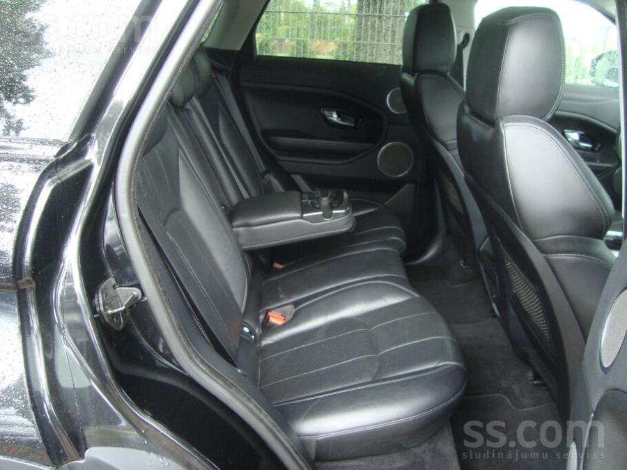 Black Land Rover Range Rover Evoque 2015 in Riga, with an engine capacity of 2.00 L and mileage of 117 thousand km for 16500 €, photo 17 on AUTOMOTO.COM.LV