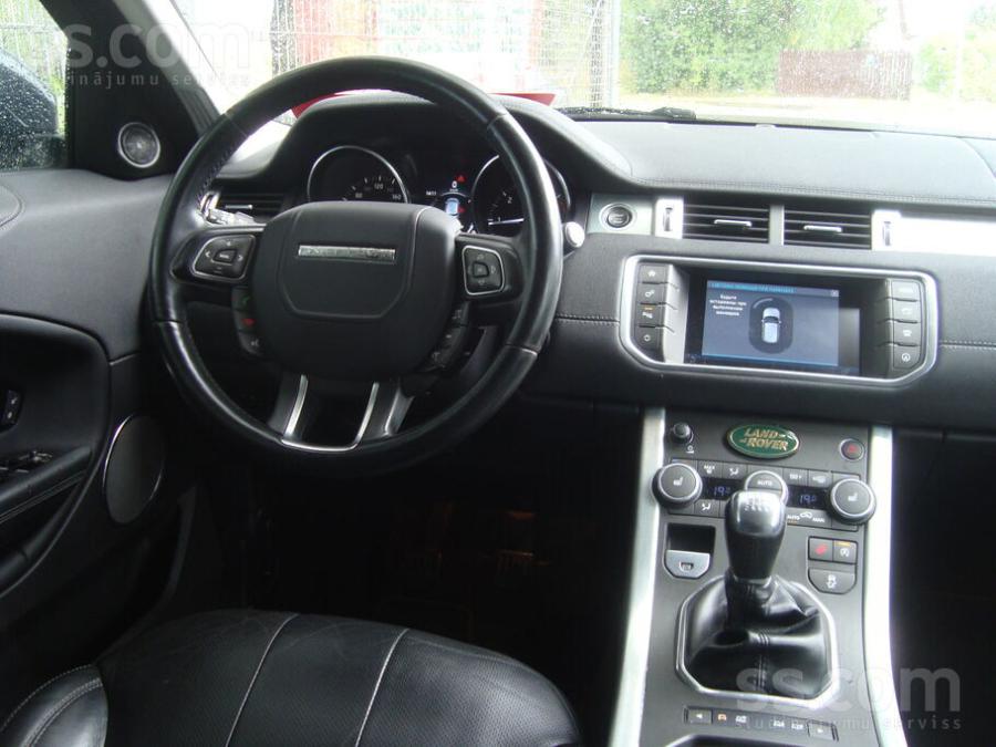 Black Land Rover Range Rover Evoque 2015 in Riga, with an engine capacity of 2.00 L and mileage of 117 thousand km for 16500 €, photo 21 on AUTOMOTO.COM.LV