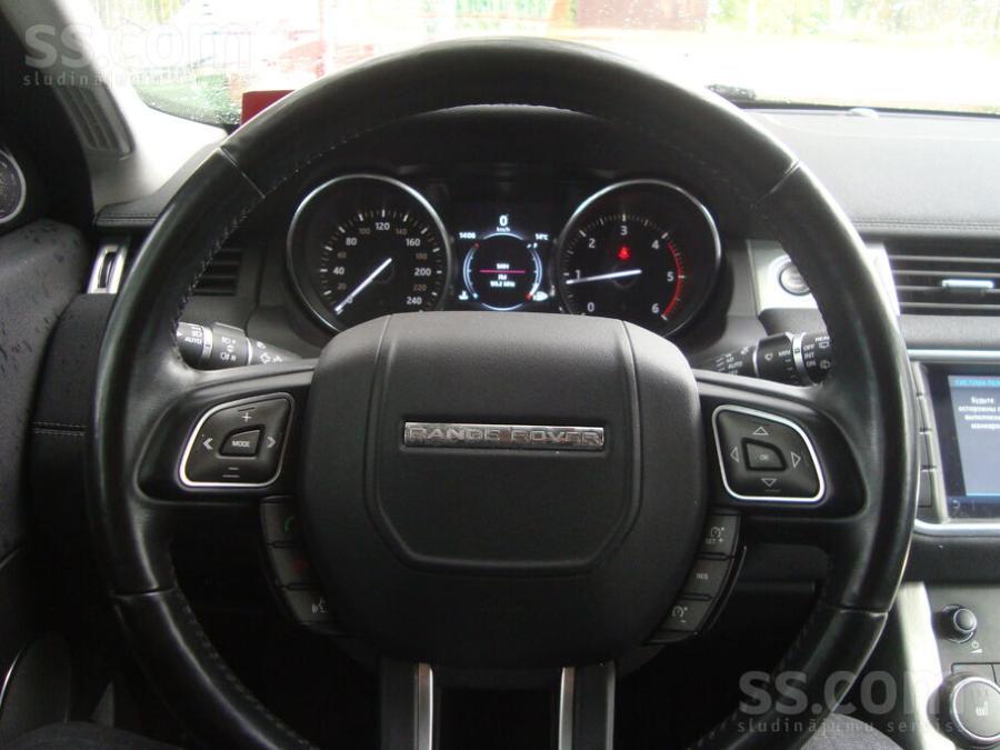 Black Land Rover Range Rover Evoque 2015 in Riga, with an engine capacity of 2.00 L and mileage of 117 thousand km for 16500 €, photo 26 on AUTOMOTO.COM.LV