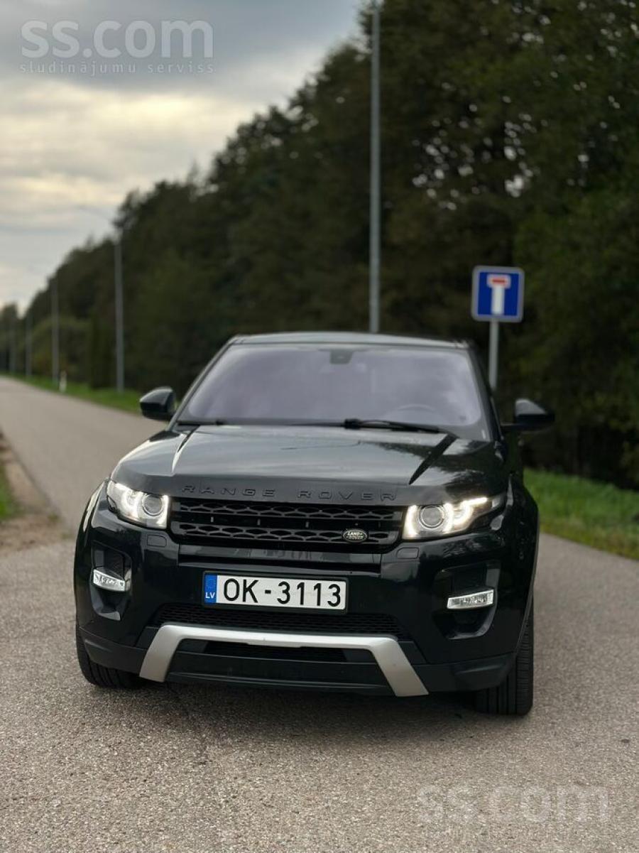 Black Land Rover Range Rover Evoque 2015 in Riga, with an engine capacity of 2.20 L and mileage of 204 thousand km for 13600 €, photo 1 on AUTOMOTO.COM.LV