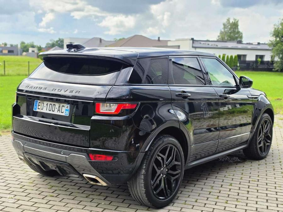 Melns Land Rover Range Rover Evoque 2016 Tauragė, ar dzinēja tilpumu 2.00 L un nobraukumu 185 tūkst. km par 10900 €, foto 12 vietnē AUTOMOTO.COM.LV