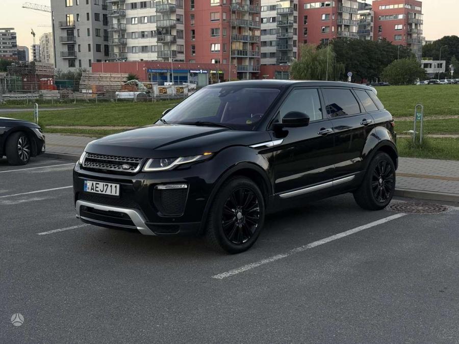 Black Land Rover Range Rover Evoque 2016 in Vilnius, with an engine capacity of 2.00 L and mileage of 155 thousand km for 14800 €, photo 1 on AUTOMOTO.COM.LV