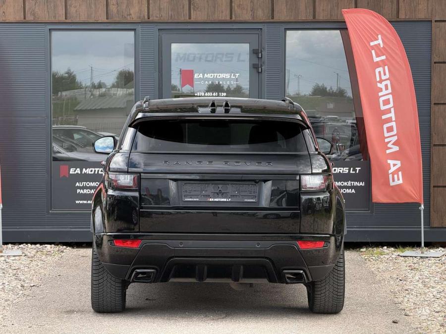 Black Land Rover Range Rover Evoque 2016 in Vilnius, with an engine capacity of 2.00 L and mileage of 252 thousand km for 11550 €, photo 7 on AUTOMOTO.COM.LV
