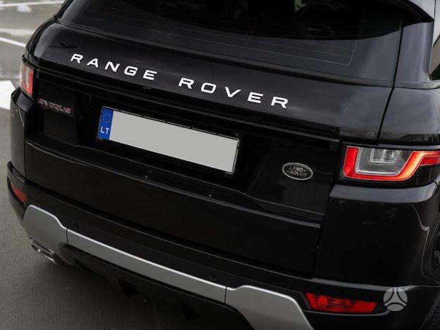 Black Land Rover Range Rover Evoque 2017 in Vilnius, with an engine capacity of 2.00 L and mileage of 76 thousand km for 16900 €, photo 14 on AUTOMOTO.COM.LV