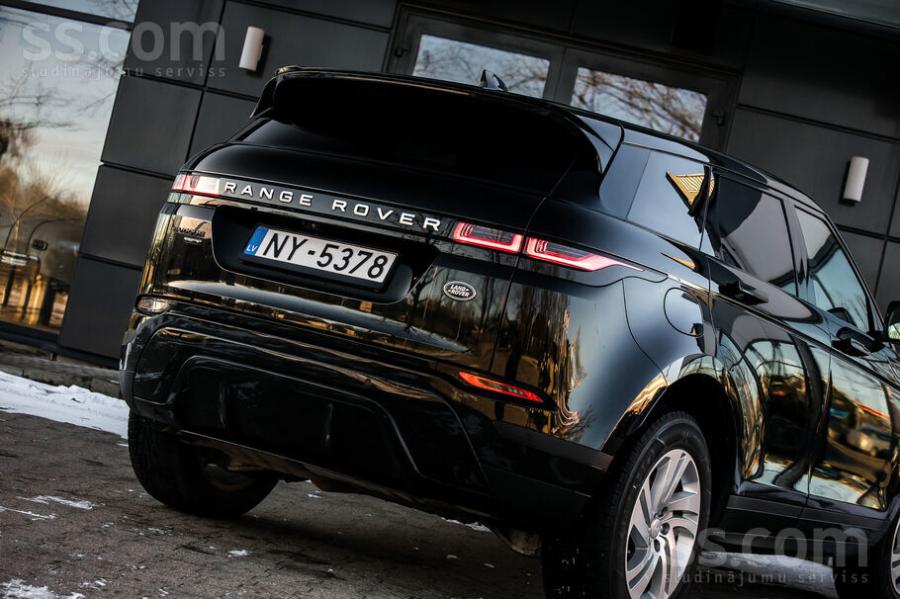 Black Land Rover Range Rover Evoque 2020 in Jelgava, with an engine capacity of 2.00 L and mileage of 0 thousand km for 19990 €, photo 7 on AUTOMOTO.COM.LV