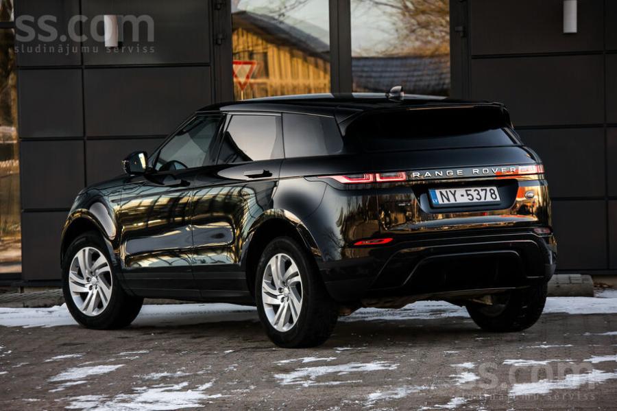 Black Land Rover Range Rover Evoque 2020 in Jelgava, with an engine capacity of 2.00 L and mileage of 0 thousand km for 19990 €, photo 9 on AUTOMOTO.COM.LV