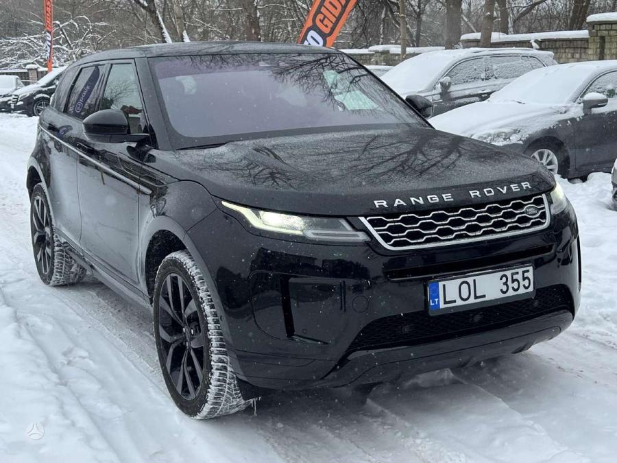 Black Land Rover Range Rover Evoque 2020 in Vilnius, with an engine capacity of 2.00 L and mileage of 97 thousand km for 21500 €, photo 6 on AUTOMOTO.COM.LV