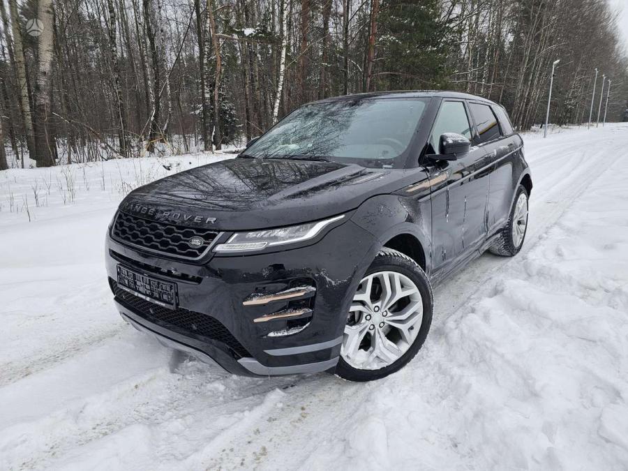 Black Land Rover Range Rover Evoque 2020 in Kaunas, with an engine capacity of 2.00 L and mileage of 186 thousand km for 19750 €, photo 1 on AUTOMOTO.COM.LV