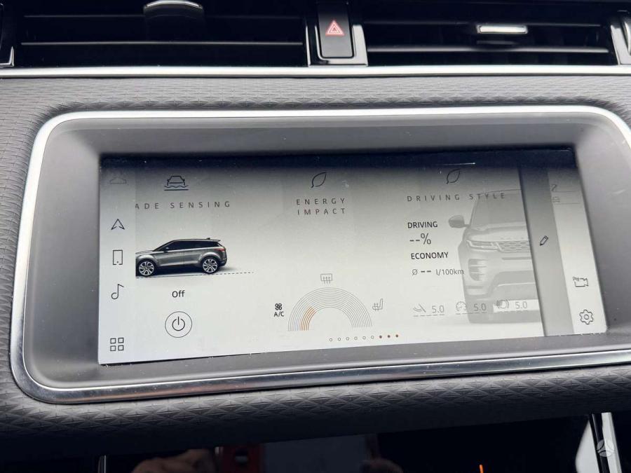 Melns Land Rover Range Rover Evoque 2021 Kauņa, ar dzinēja tilpumu 1.50 L un nobraukumu 59 tūkst. km par 34500 €, foto 29 vietnē AUTOMOTO.COM.LV