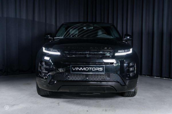 Black Land Rover Range Rover Evoque 2024 in Vilnius, with an engine capacity of 1.90 L and mileage of 8 thousand km for 47000 €, photo 2 on AUTOMOTO.COM.LV