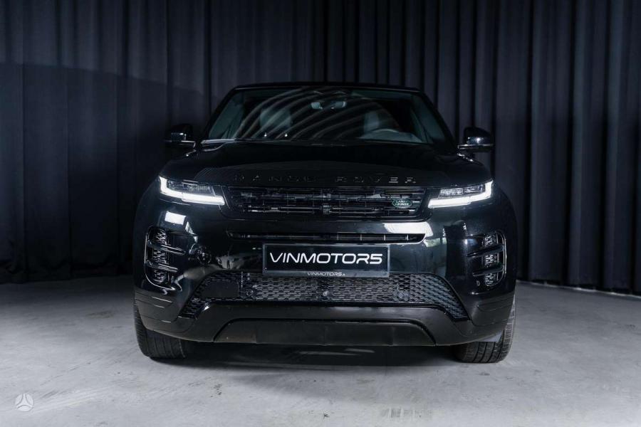 Black Land Rover Range Rover Evoque 2024 in Vilnius, with an engine capacity of 1.90 L and mileage of 8 thousand km for 47000 €, photo 3 on AUTOMOTO.COM.LV