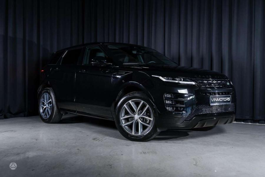 Black Land Rover Range Rover Evoque 2024 in Vilnius, with an engine capacity of 1.90 L and mileage of 8 thousand km for 47000 €, photo 4 on AUTOMOTO.COM.LV