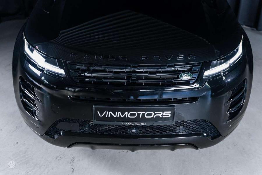 Black Land Rover Range Rover Evoque 2024 in Vilnius, with an engine capacity of 1.90 L and mileage of 8 thousand km for 47000 €, photo 8 on AUTOMOTO.COM.LV
