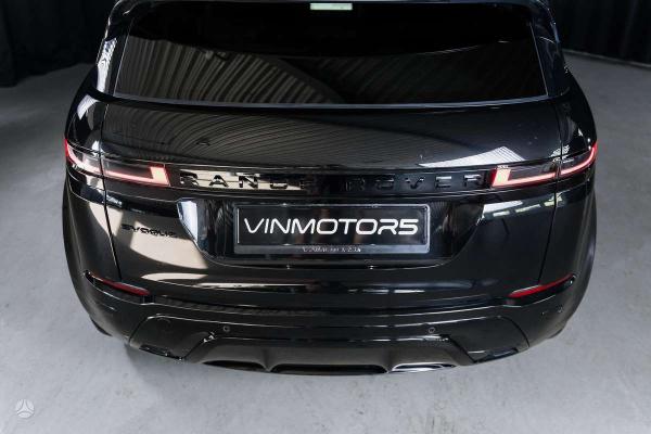 Black Land Rover Range Rover Evoque 2024 in Vilnius, with an engine capacity of 1.90 L and mileage of 8 thousand km for 47000 €, photo 9 on AUTOMOTO.COM.LV