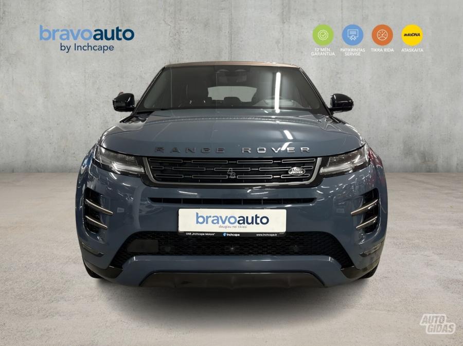 Blue Land Rover Range Rover Evoque 2025 in Vilnius, with an engine capacity of 2.00 L and mileage of 13 thousand km for 55700 €, photo 7 on AUTOMOTO.COM.LV