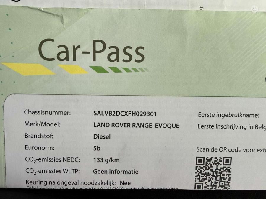 Brown Land Rover Range Rover Evoque 2015 in Kaunas, with an engine capacity of 2.18 L and mileage of 190 thousand km for 8950 €, photo 23 on AUTOMOTO.COM.LV