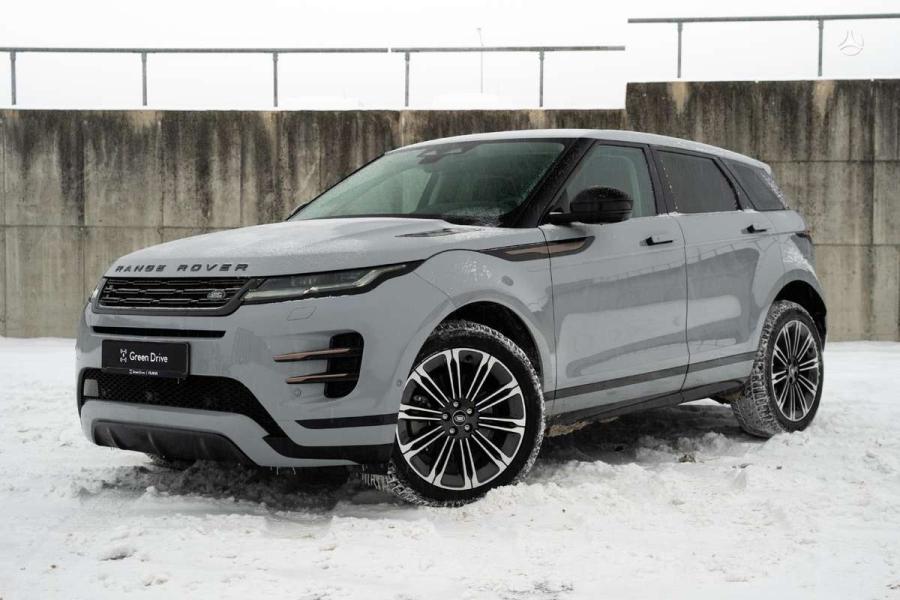 Pelēks Land Rover Range Rover Evoque 2025 Viļņa, ar dzinēja tilpumu 2.00 L un nobraukumu 21 tūkst. km par 55000 €, foto 1 vietnē AUTOMOTO.COM.LV