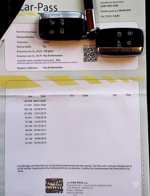 Sarkans Land Rover Range Rover Evoque 2015 Utena, ar dzinēja tilpumu 2.18 L un nobraukumu 235 tūkst. km par 13750 €, foto 2 vietnē AUTOMOTO.COM.LV