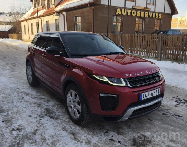 Red Land Rover Range Rover Evoque 2016 in Jelgava, with an engine capacity of 2.00 L and mileage of 0 thousand km for 12990 €, photo 4 on AUTOMOTO.COM.LV