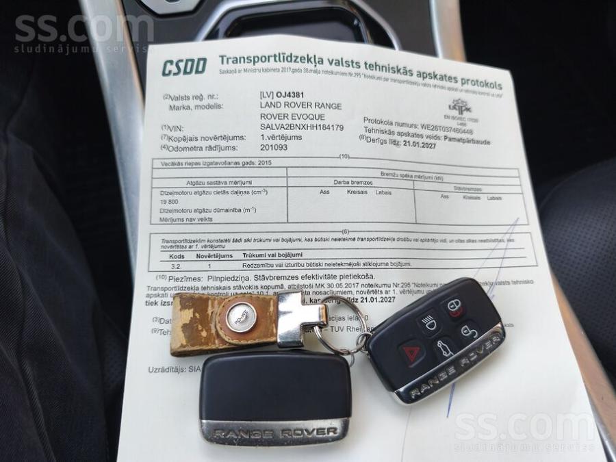 Sarkans Land Rover Range Rover Evoque 2016 Jelgava, ar dzinēja tilpumu 2.00 L un nobraukumu 0 tūkst. km par 12990 €, foto 19 vietnē AUTOMOTO.COM.LV
