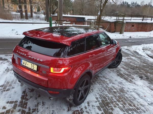 Red Land Rover Range Rover Evoque 2016 in Riga, with an engine capacity of 2.00 L and mileage of 219 thousand km for 14500 €, photo 4 on AUTOMOTO.COM.LV