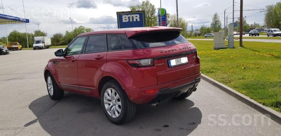 Sarkans Land Rover Range Rover Evoque 2016 Rīga, ar dzinēja tilpumu 2.00 L un nobraukumu 93 tūkst. km par 20500 €, foto 5 vietnē AUTOMOTO.COM.LV