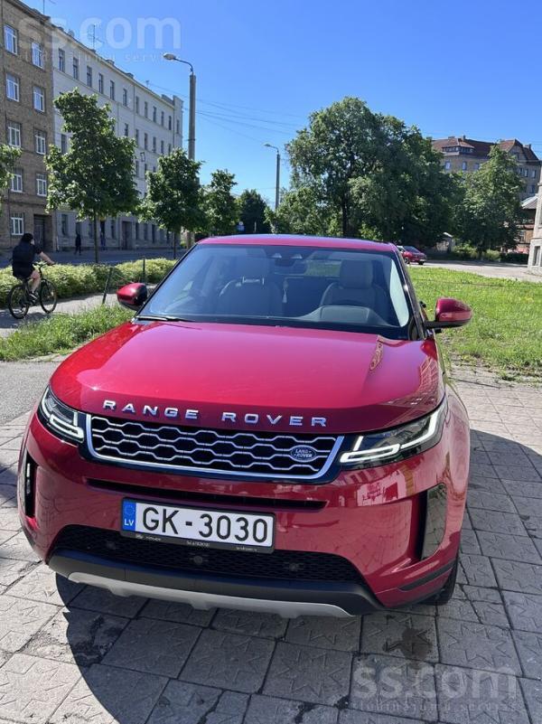 Red Land Rover Range Rover Evoque 2020 in Riga, with an engine capacity of 2.00 L and mileage of 72 thousand km for 24900 €, photo 1 on AUTOMOTO.COM.LV