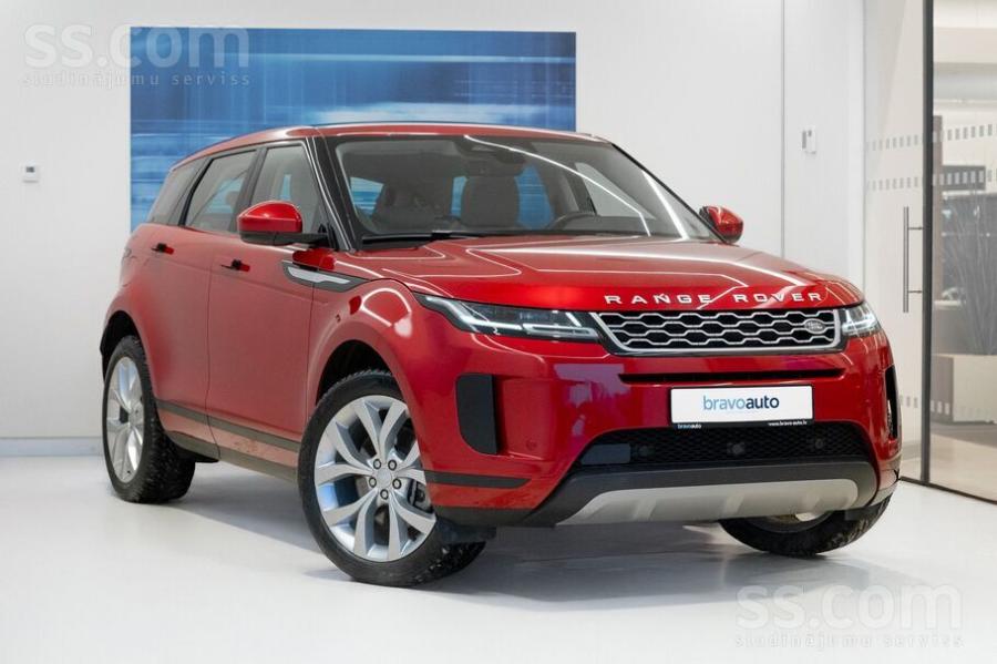 Red Land Rover Range Rover Evoque 2023 in Riga, with an engine capacity of 2.00 L and mileage of 34 thousand km for 36990 €, photo 2 on AUTOMOTO.COM.LV