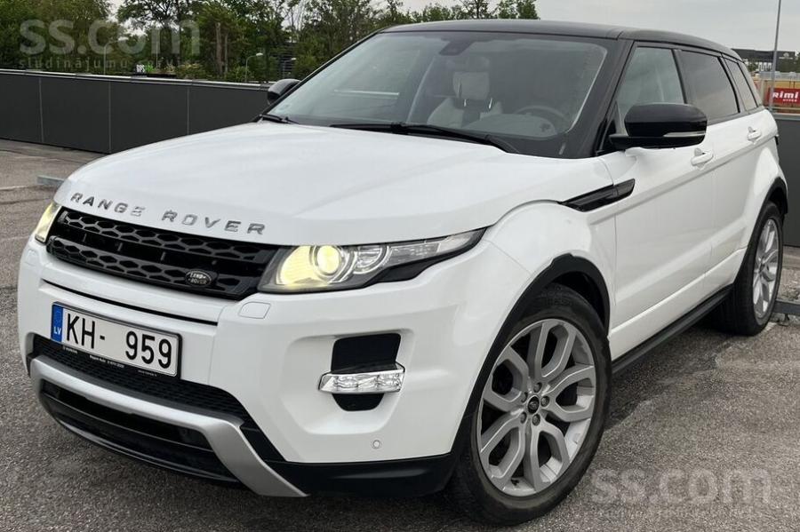 White Land Rover Range Rover Evoque 2012 in Riga, with an engine capacity of 2.20 L and mileage of 155 thousand km for 36990 €, photo 1 on AUTOMOTO.COM.LV